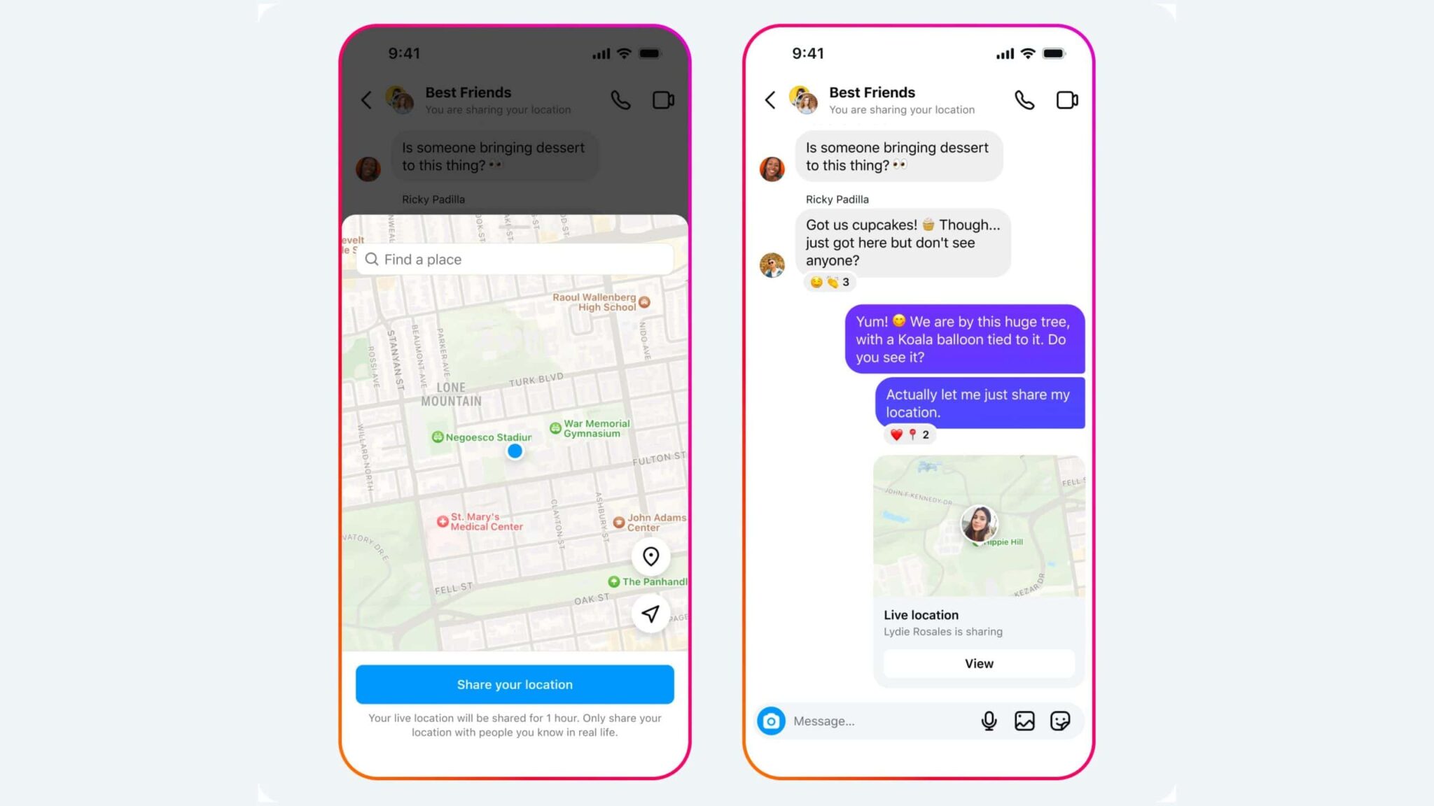 Instagram implementa la ubicación compartida en mensajes directos para ...