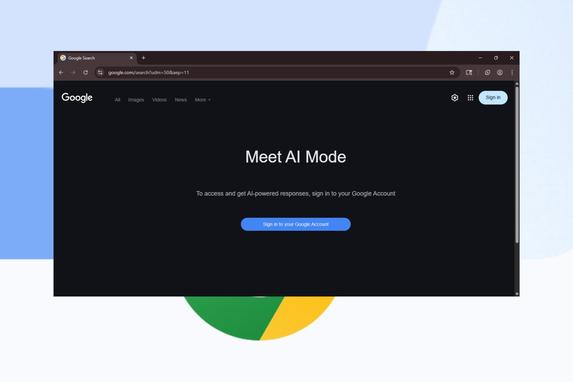 Aquí está nuestro primer vistazo al modo Google AI en Chrome