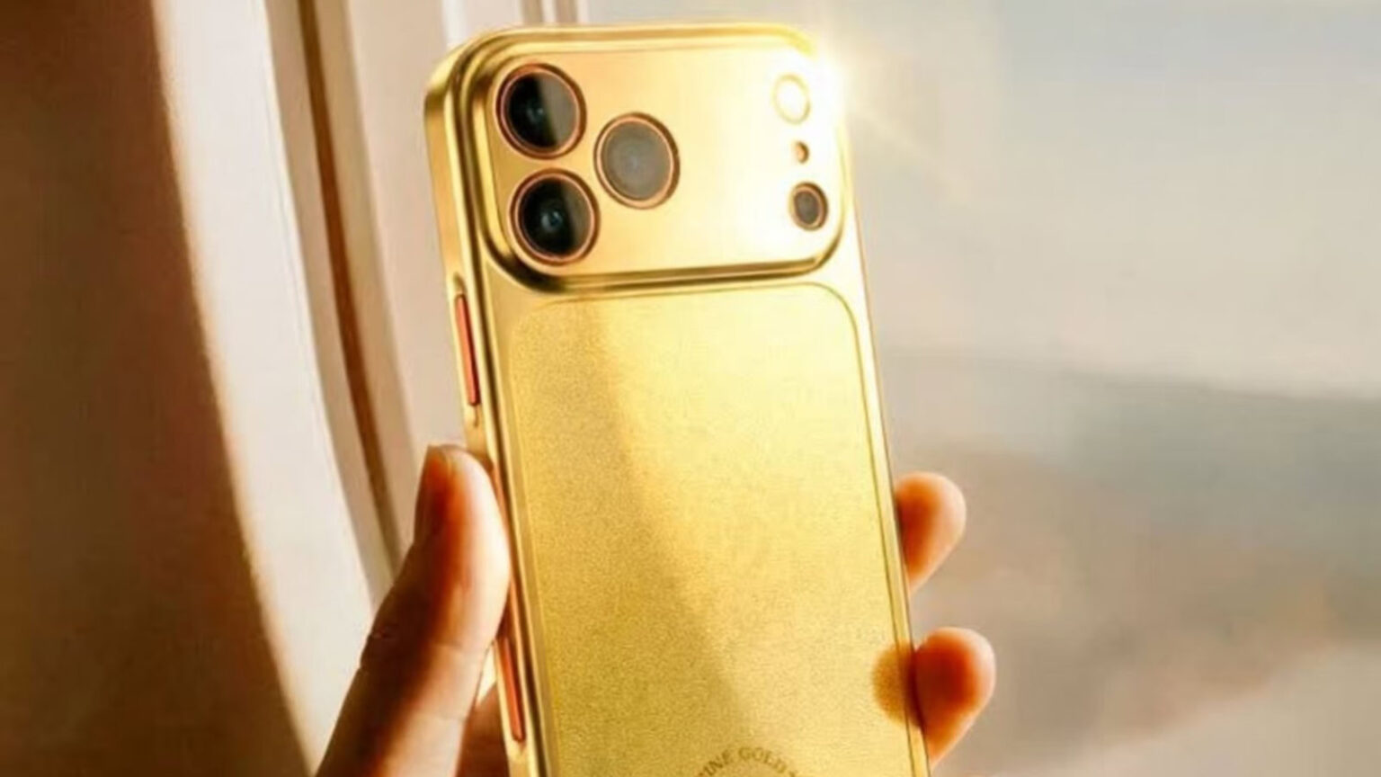 Aquí tienes una funda de oro puro para tu iPhone 17 Pro Max... que no ...